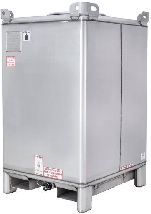 550 Gallon Stainless Steel Supertainer IBC Tote Tank