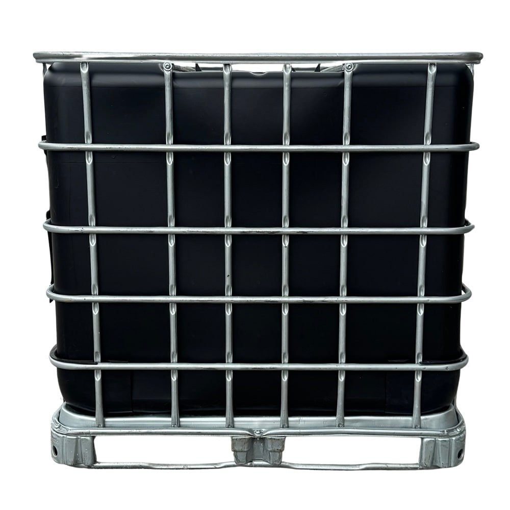 275 Gallon Rebottled Black Caged IBC Tote Tank
